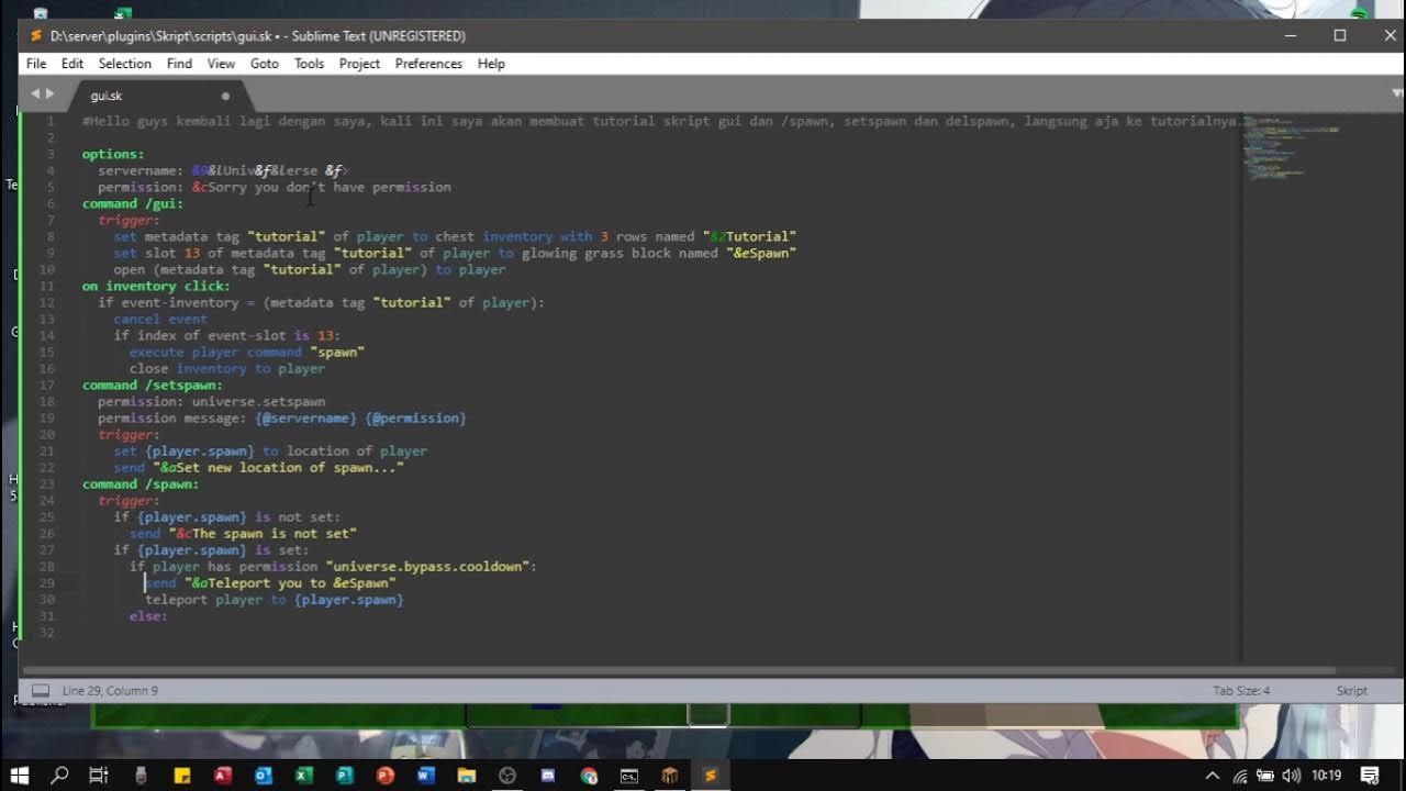 Tutorial minecraft skript gui dengan execute command indonesia - YouTube