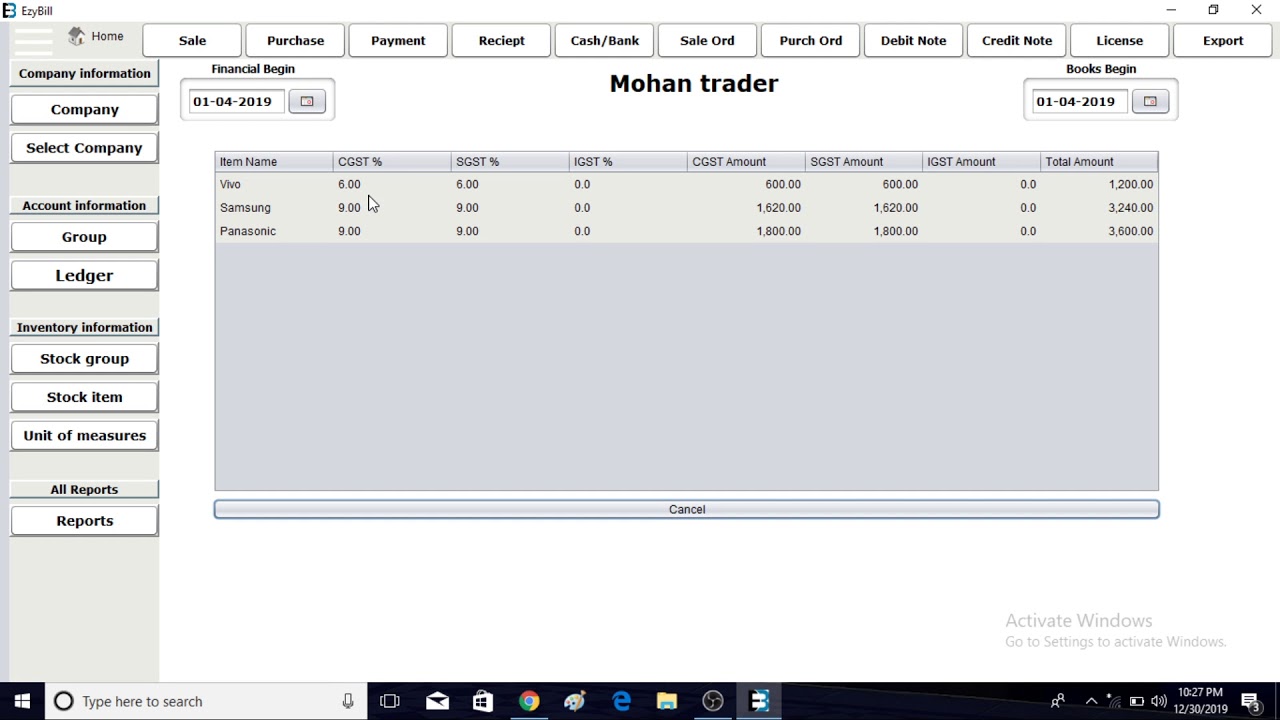 Ezybill Demo, How to Create/Update Sales, GST Billing, Billing Software ...