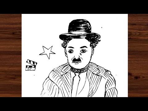 Charlie Chaplin Drawing With Pencil || How To Draw Charlie Chaplin ...