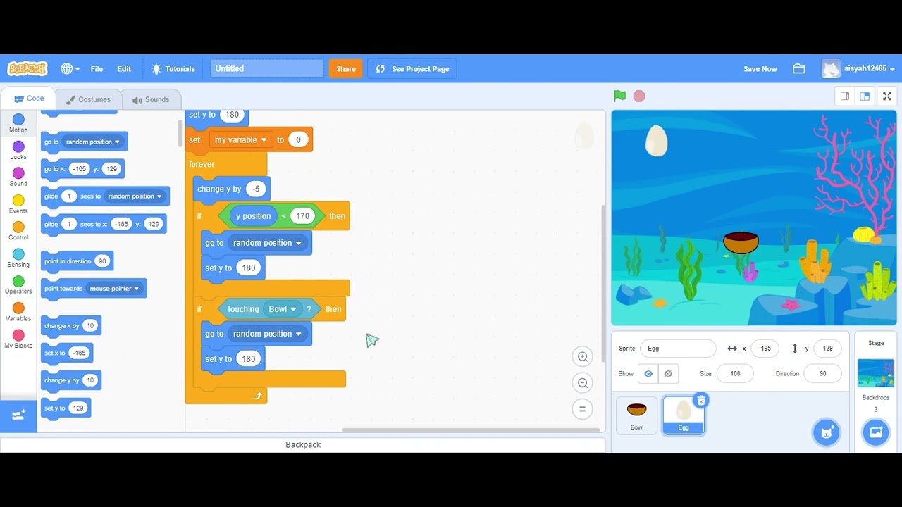 Scratch Tutorial - Aisyah - YouTube
