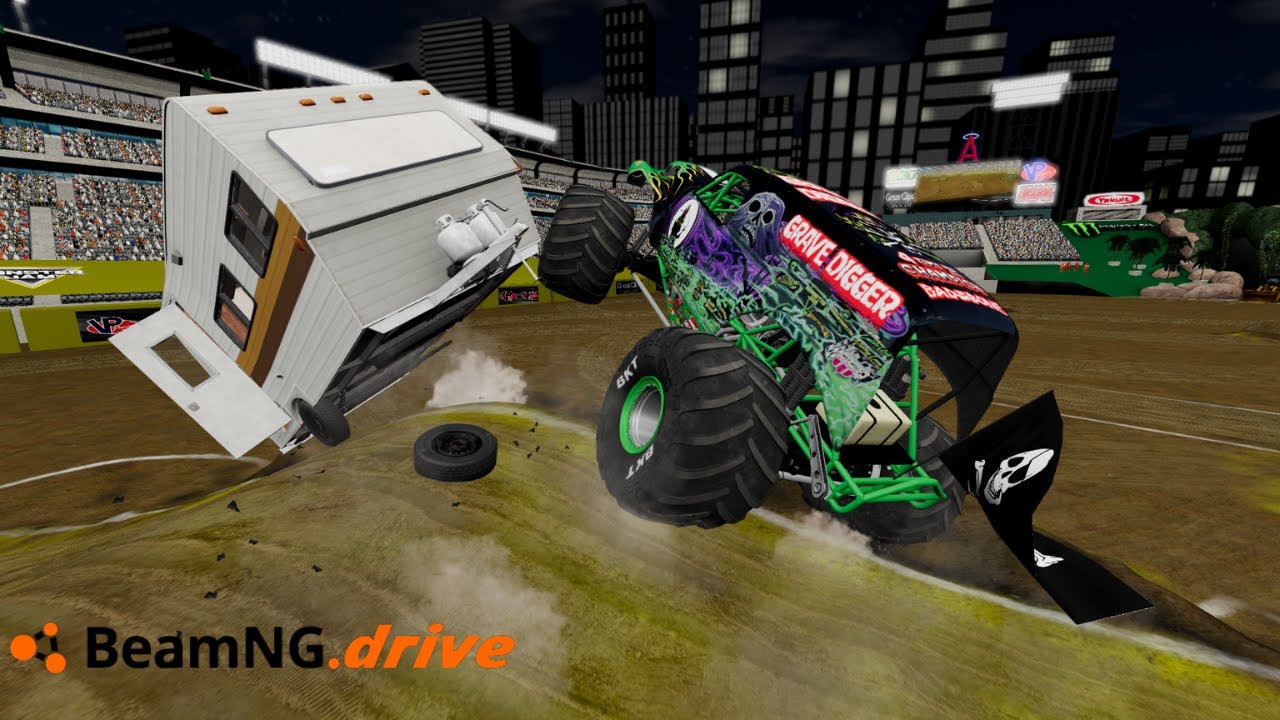 BeamNG.Drive Monster Jam | 16 Truck Racing & Freestyle| SMT ...