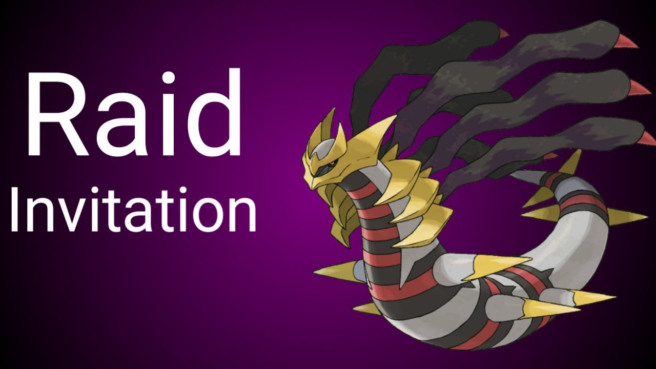 Shiny Origine Form Giratina Raid Invitation #pokemongo - YouTube
