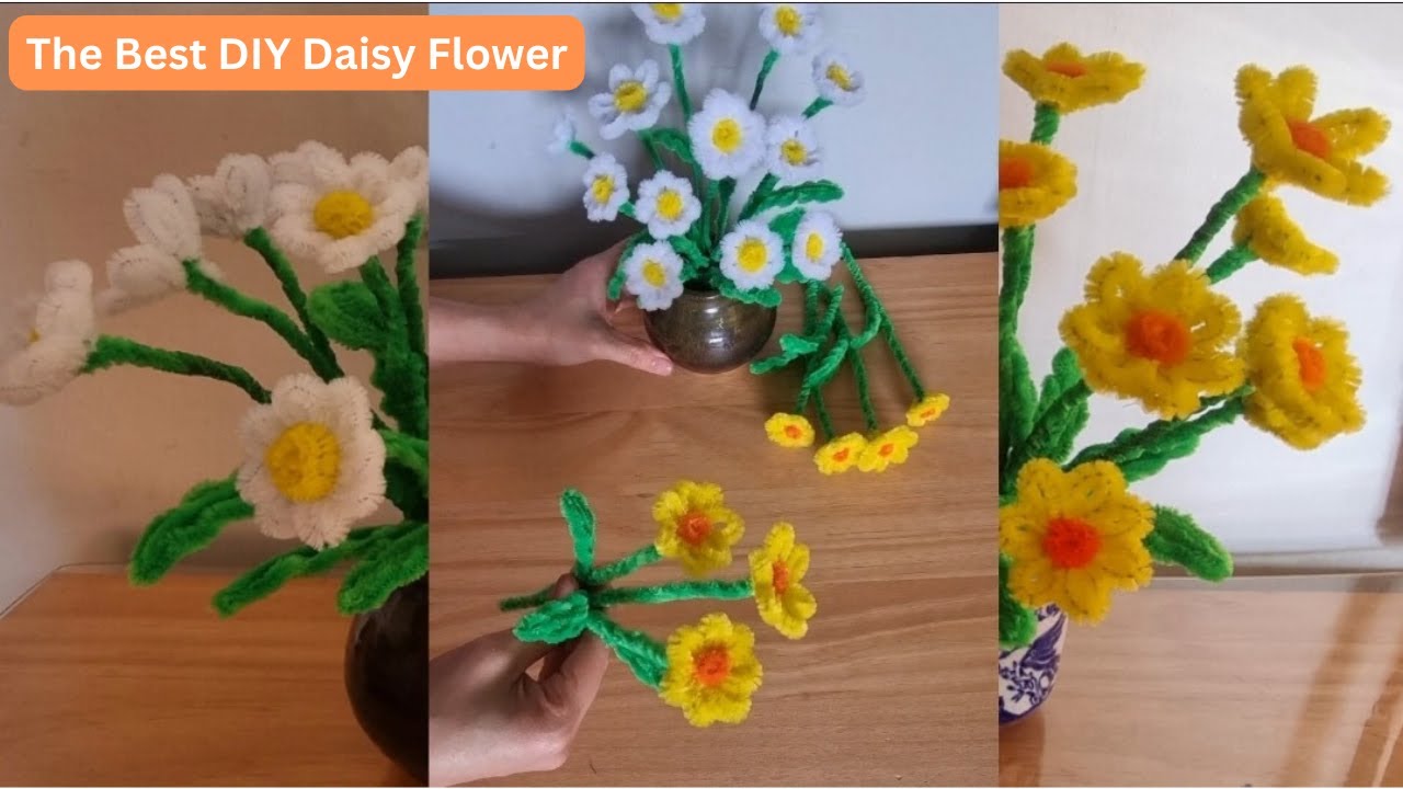 The Best DIY Daisy Flower. Pipe Cleaner Daisy Flower. #handmade #craft ...