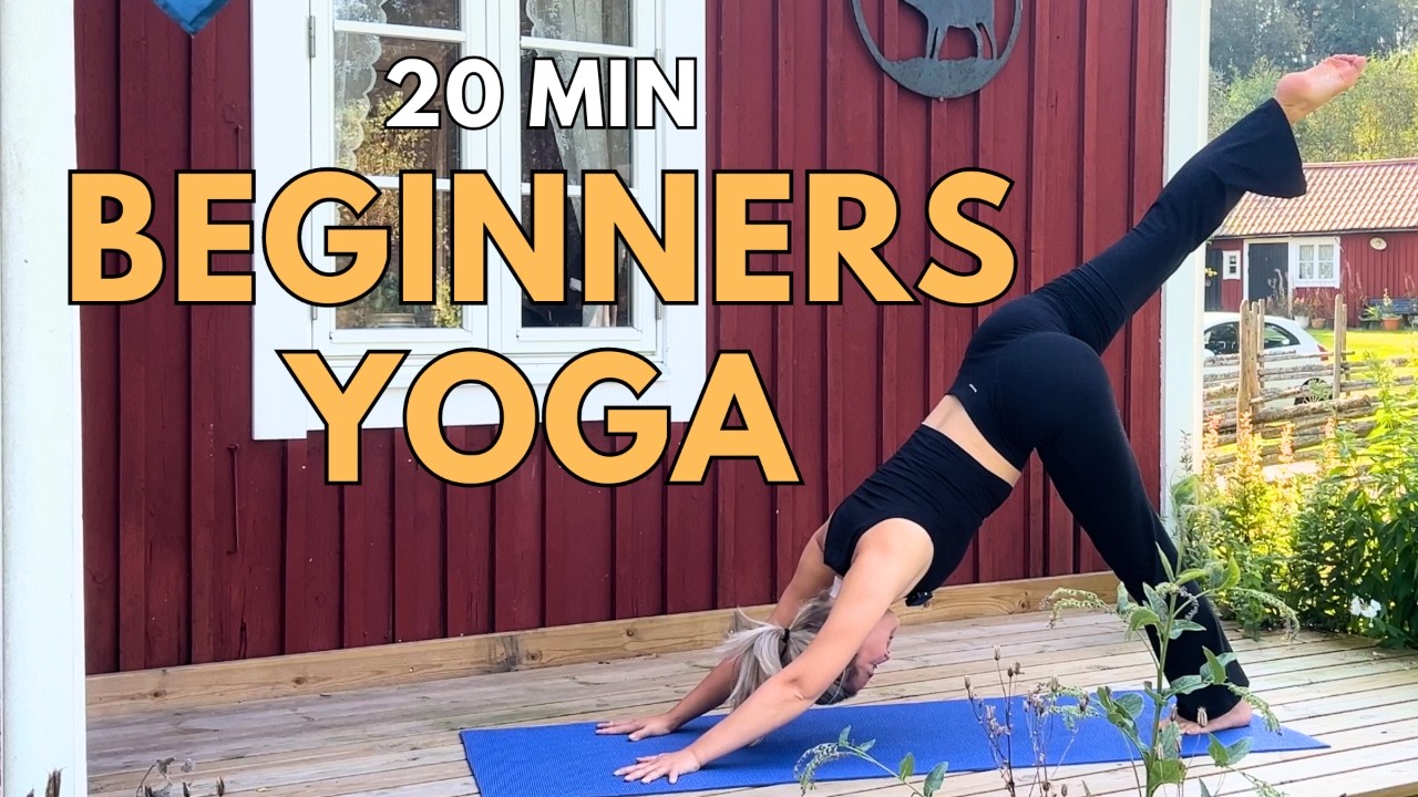 20 min beginners yoga | Lower body focus - YouTube