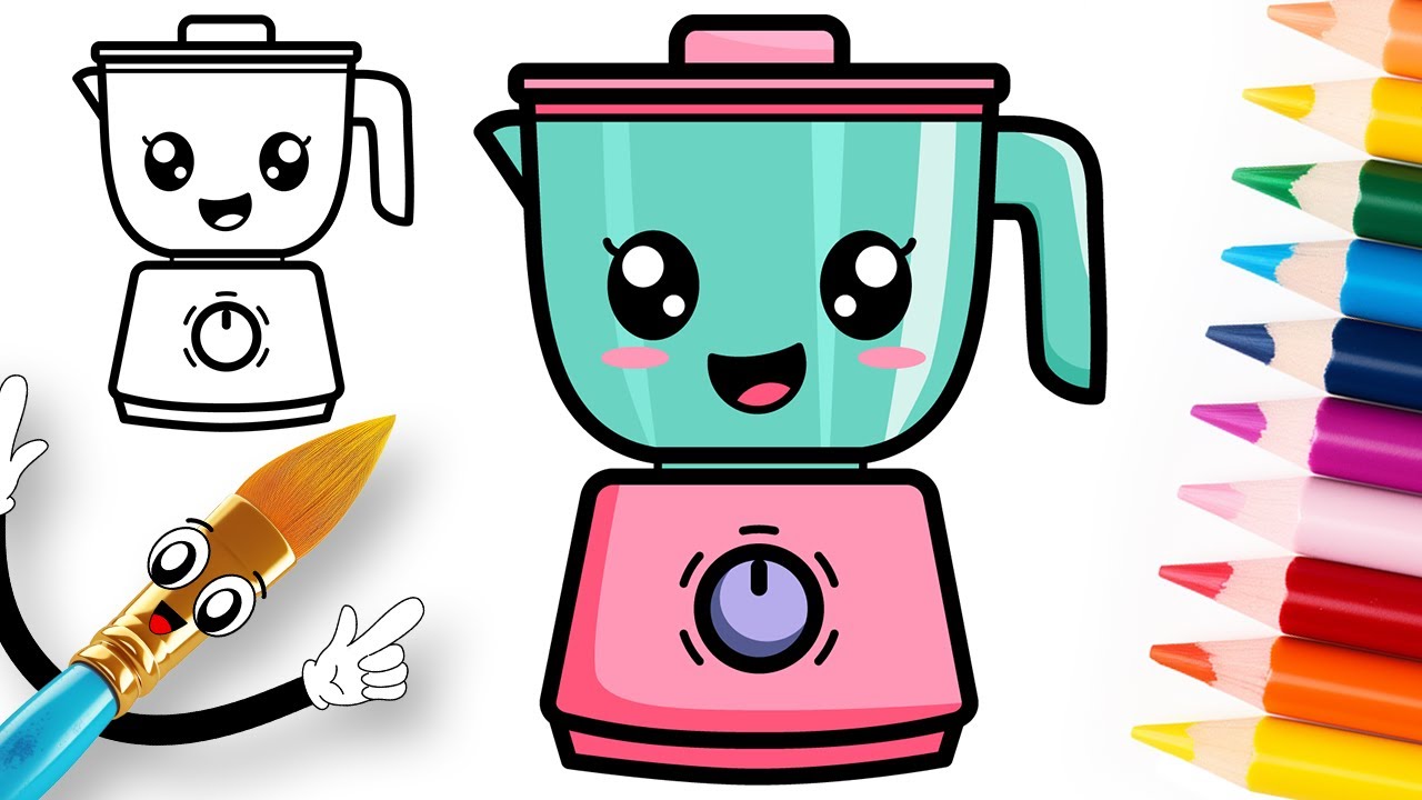 How to Draw a Cute Blender🖌️Easy Drawings Step by Step for kids - YouTube