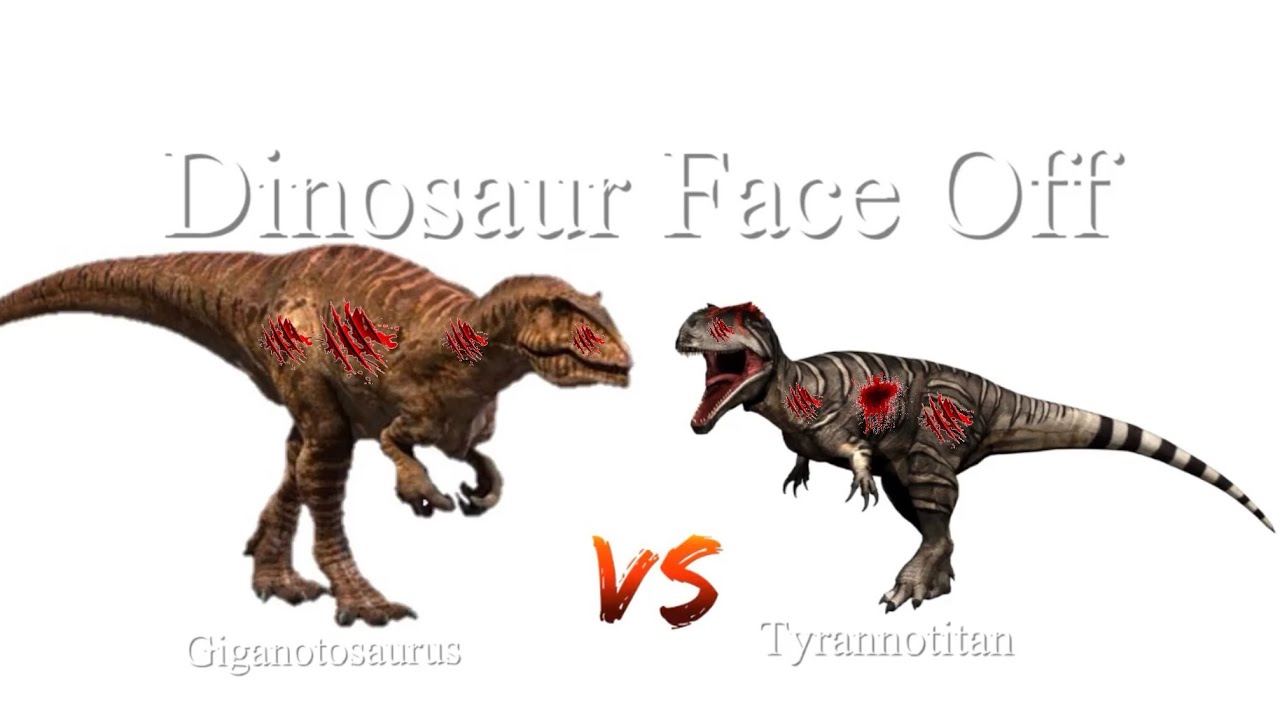 Dinosaur face off Tyrannotitan vs Giganotosaurus - YouTube
