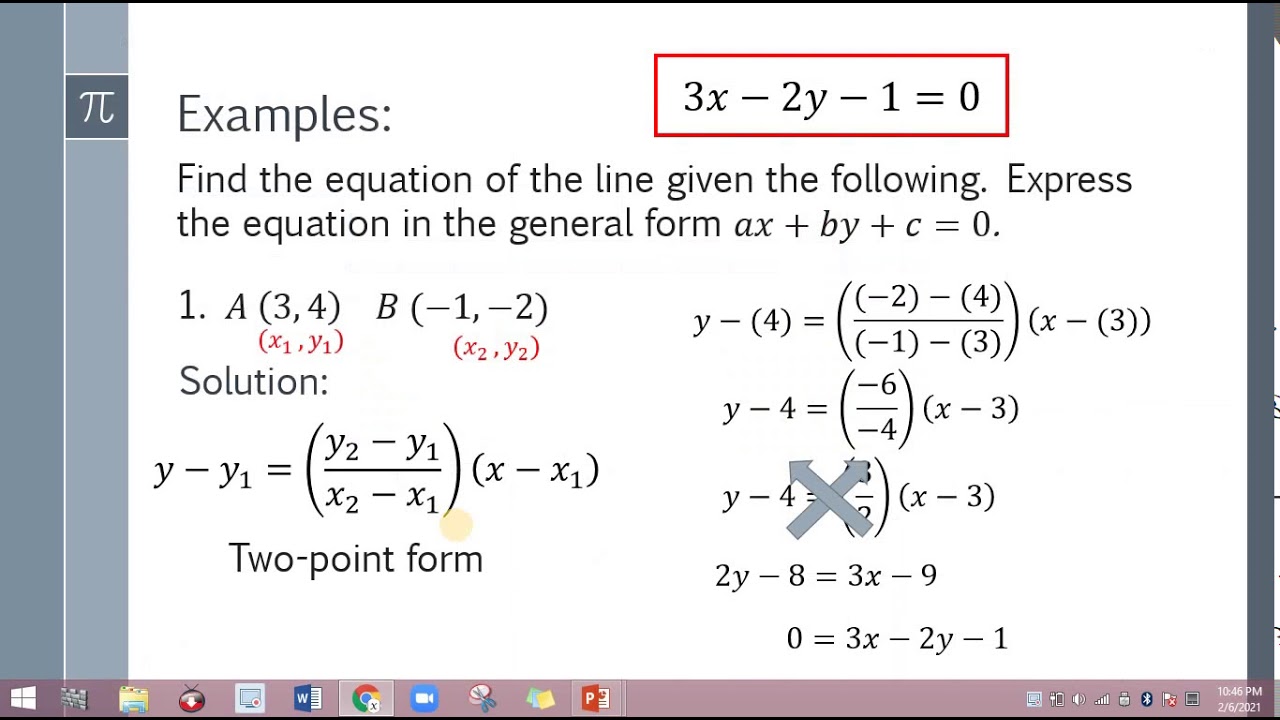 Grade 10 Math: Equation of a Line (All forms) - YouTube
