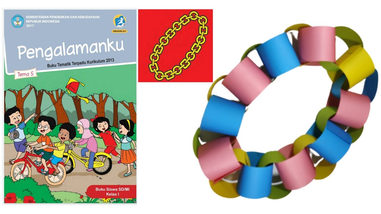 Cara membuat Rantai dari kertas Origami || Tugas kelas 1 Tema 5 - YouTube