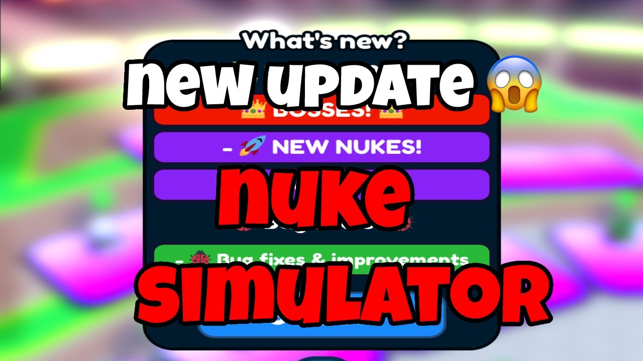 NEW UPDATE?? MORE WAYS FOR BOOSTS :O | Nuke Simulator - YouTube