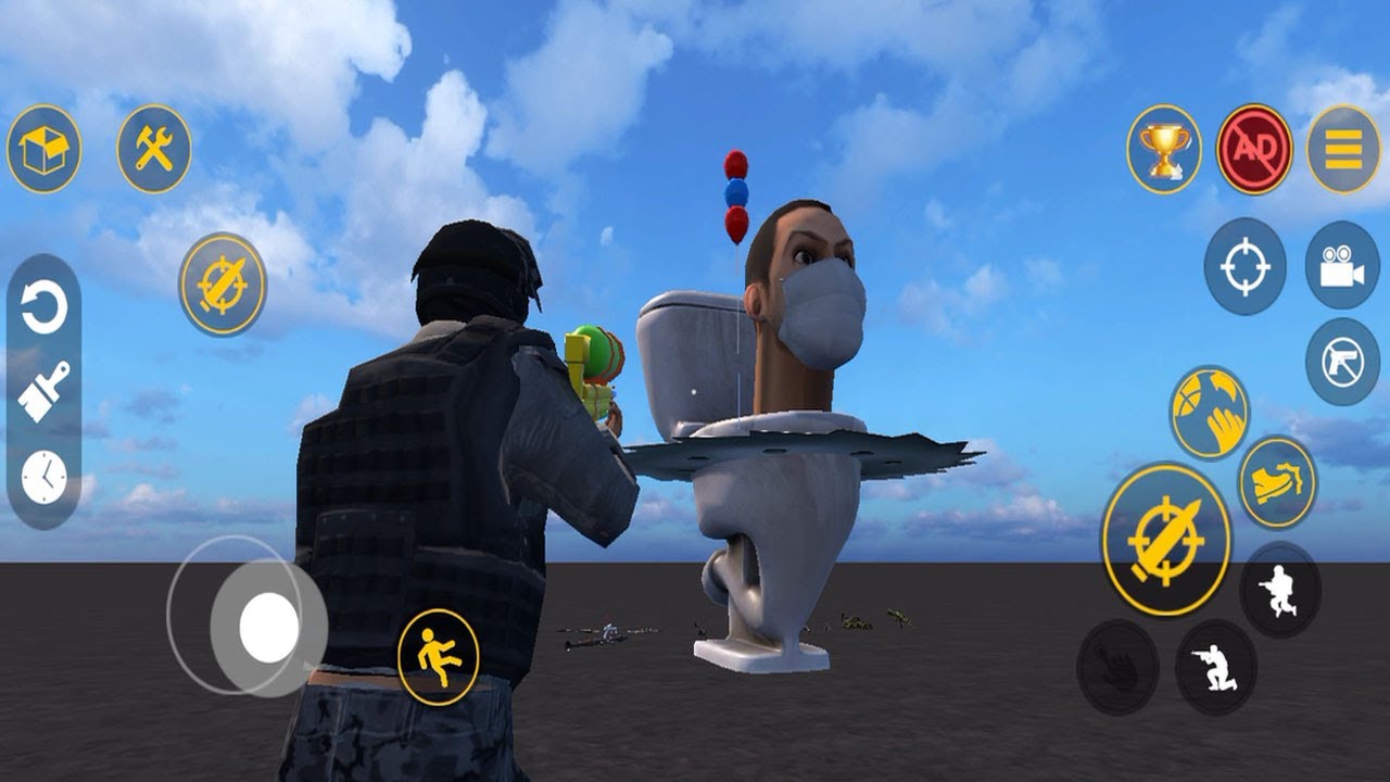Shooting Skibidi Toilets In The Sky | BloodBox Gameplay - YouTube