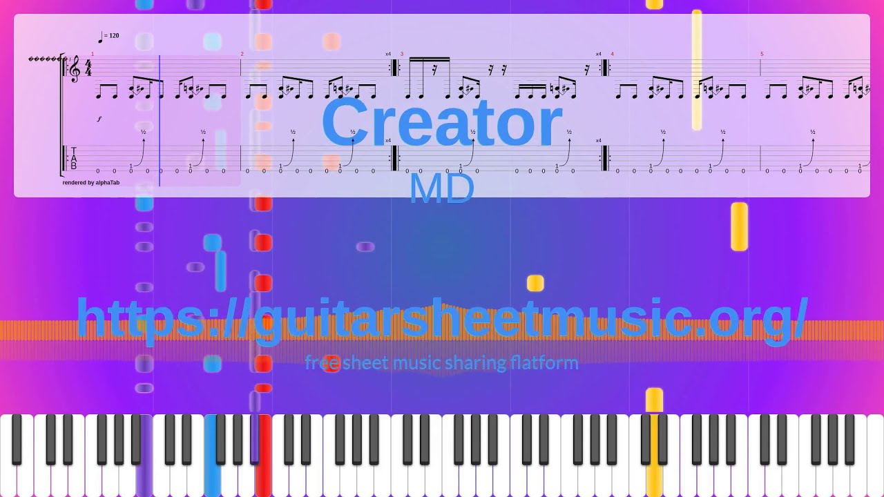 Creator Sheet Music Free, Md Synthesia Piano - YouTube