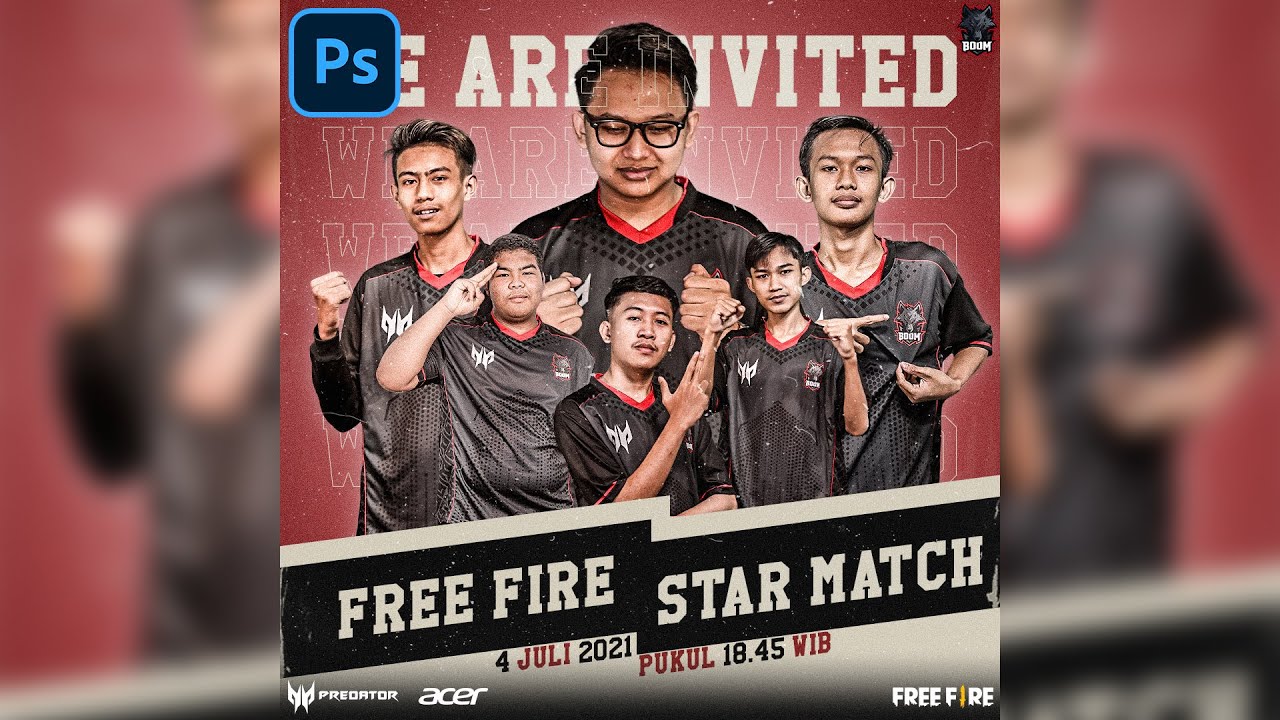 MAKING ESPORTS POSTER | FREE FIRE POSTER | TIMELAPSE - YouTube