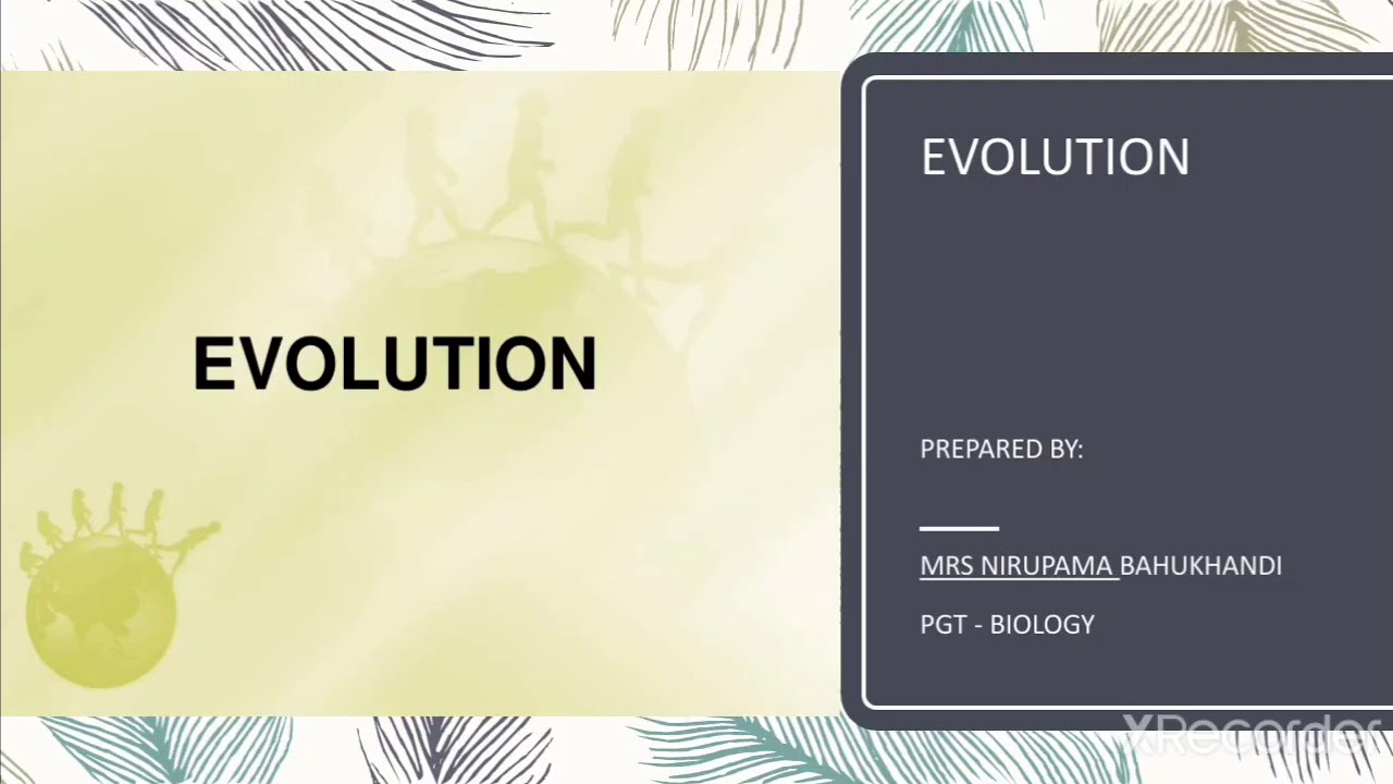 Ch-7 Evolution NCERT BIOLOGY (Class Xii ) - YouTube