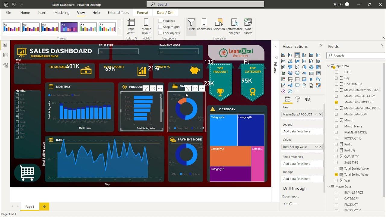 Overview - Sales Dashboard in Power BI - YouTube