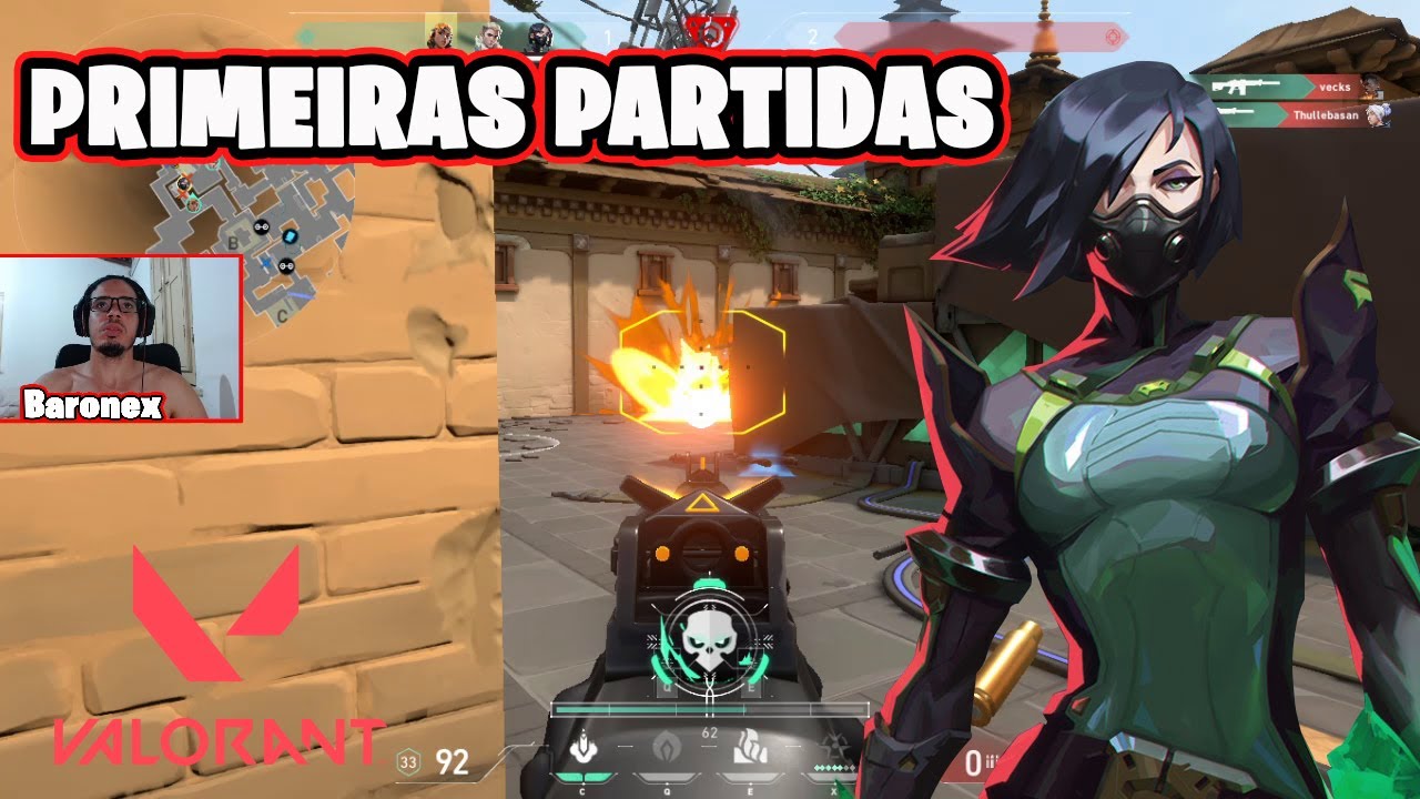 PRIMEIRA VEZ NO VALORANT / BARONEX GAMEPLAY - YouTube