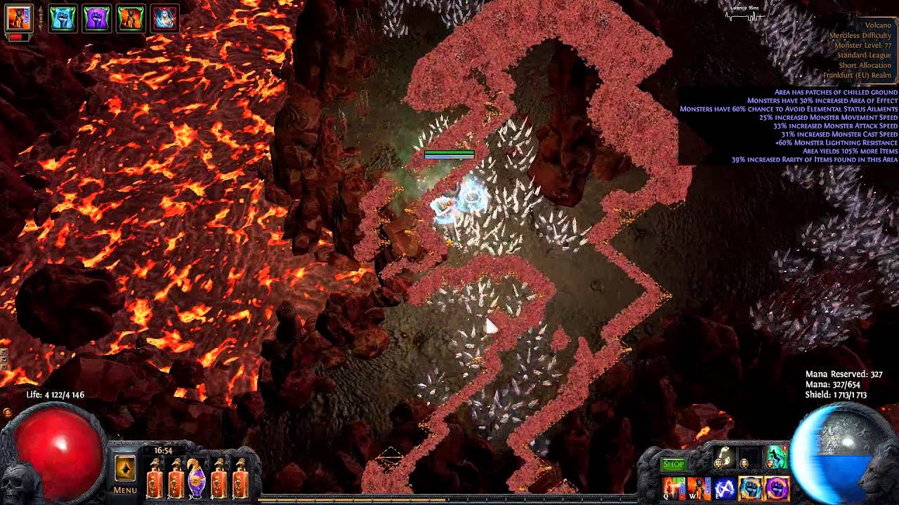 PoE 2.0 Critical Dual Flame Totem, Volcano 77lvl map - YouTube