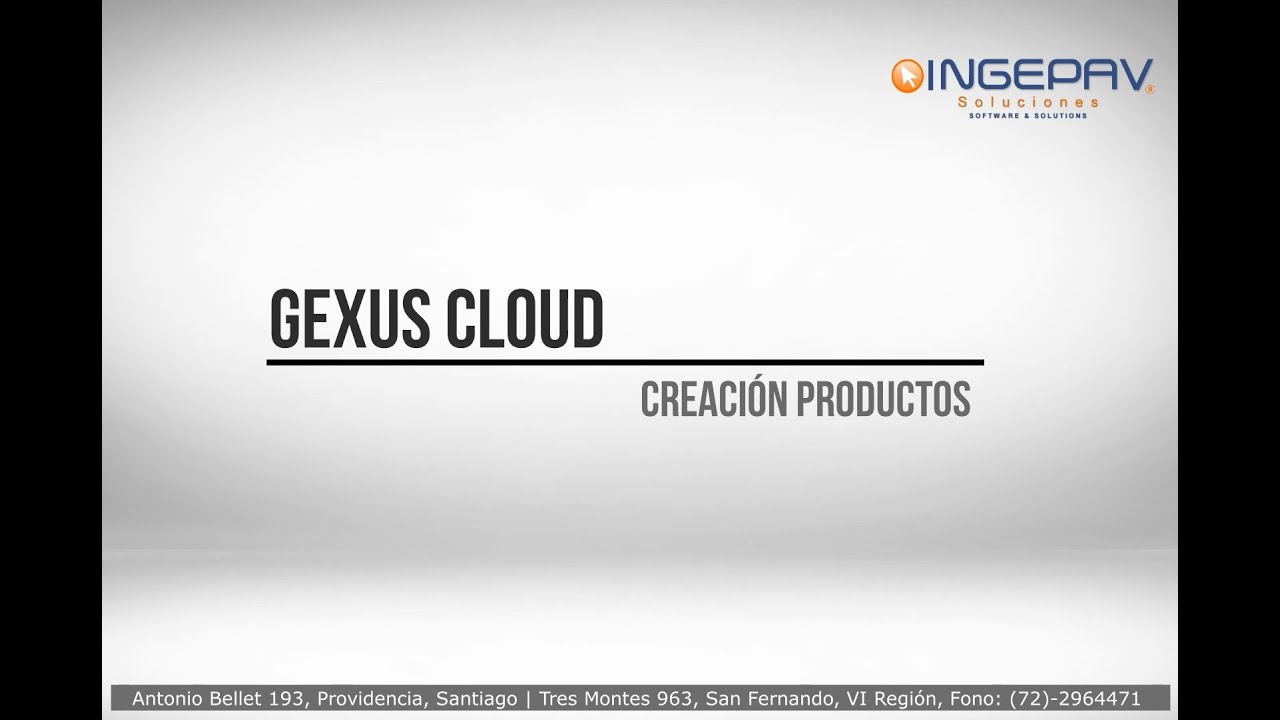 Gexus Cloud - Creación Productos - YouTube