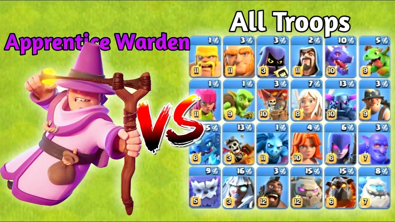 *Max* Apprentice Warden vs *Max* All Troops🔥 || Clash of Clans - YouTube