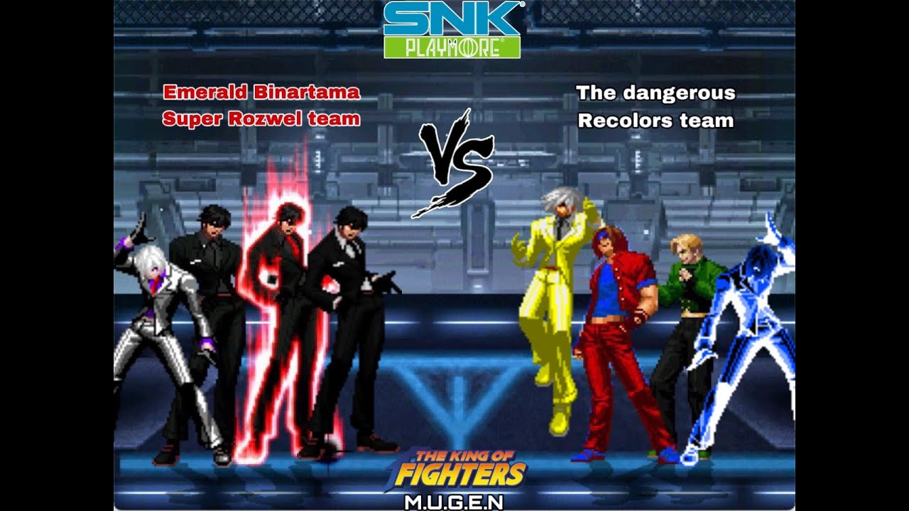 KOF MUGEN - Emerald Albin's Super Rozwel Gustab team VS The dangerous ...