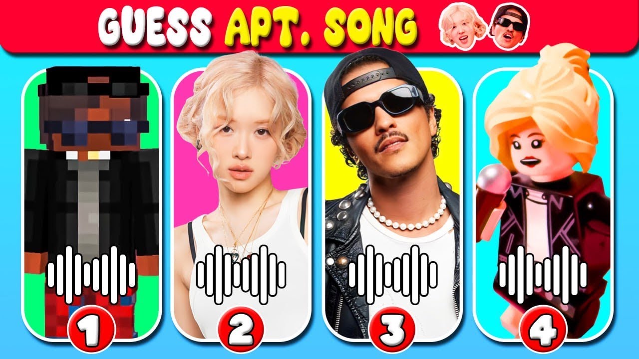 Guess APT. Song & Variants By Their Voices | ROSÉ & Bruno Mars - APT ...