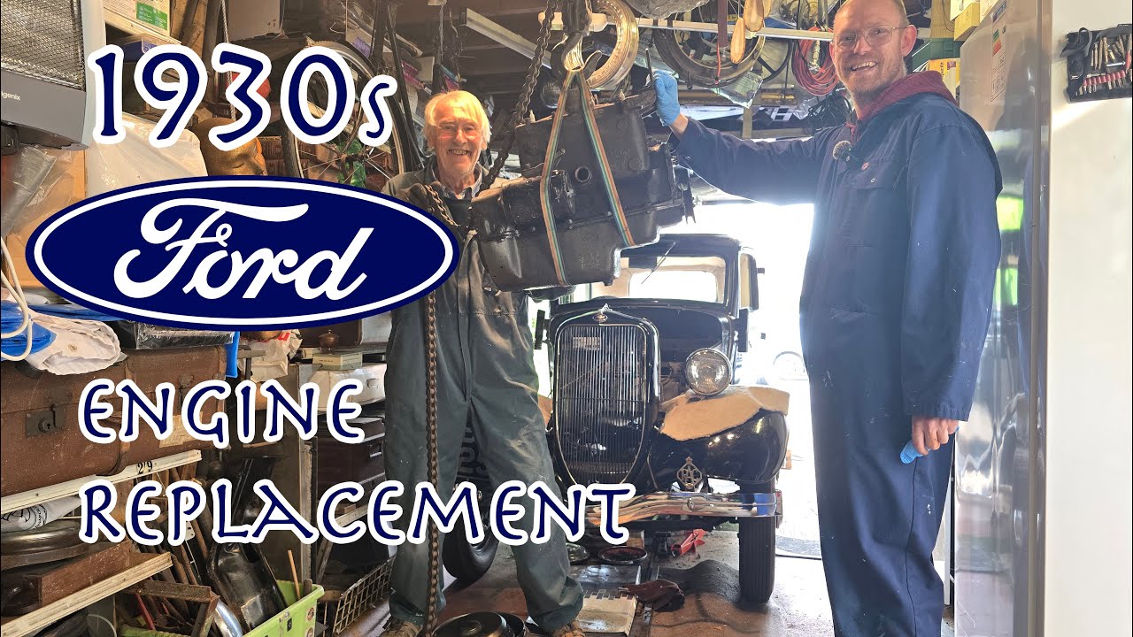 Changing the Engine in a 1936 Ford Model Y Popular - YouTube