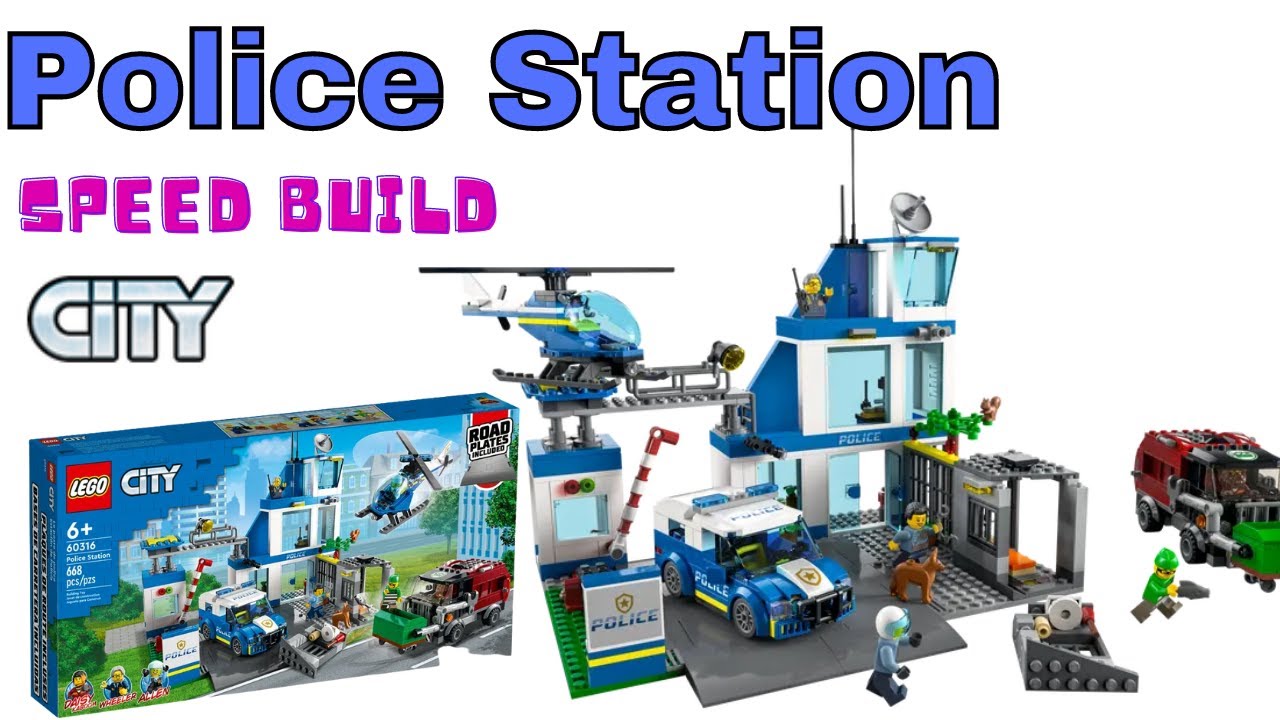 LEGO 60316 City Police Station Speed Build Review - YouTube