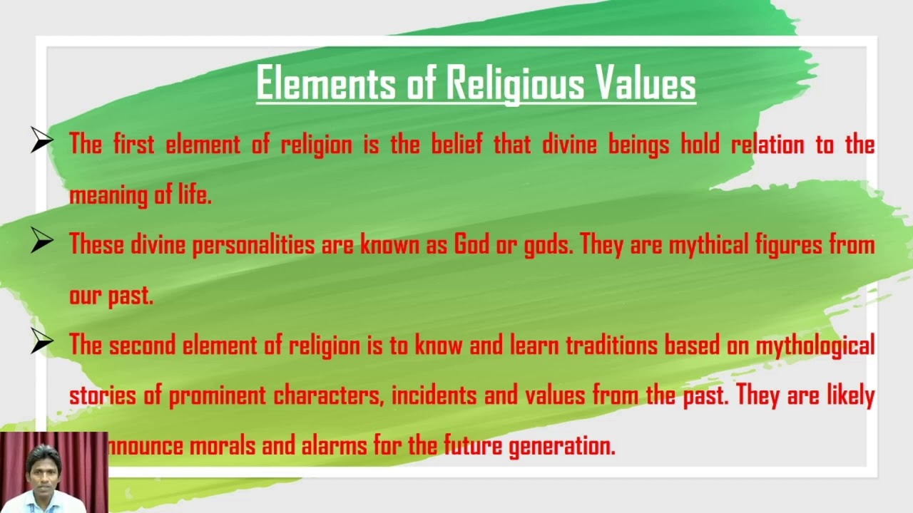 Elements of Religious Values | Value Education | V.H.N.S.N.C ...