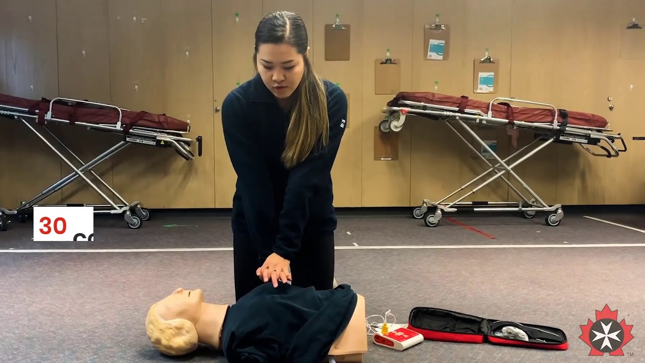 CPR Month: hands-only CPR and AED demo - YouTube