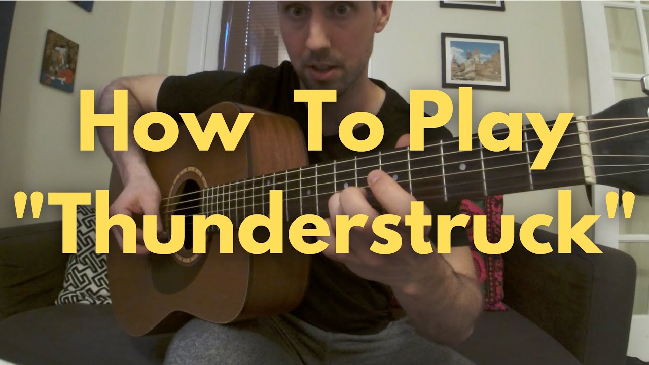 How To Play The Lead Guitar Riff From "Thunderstruck" By AC/DC - Guitar ...