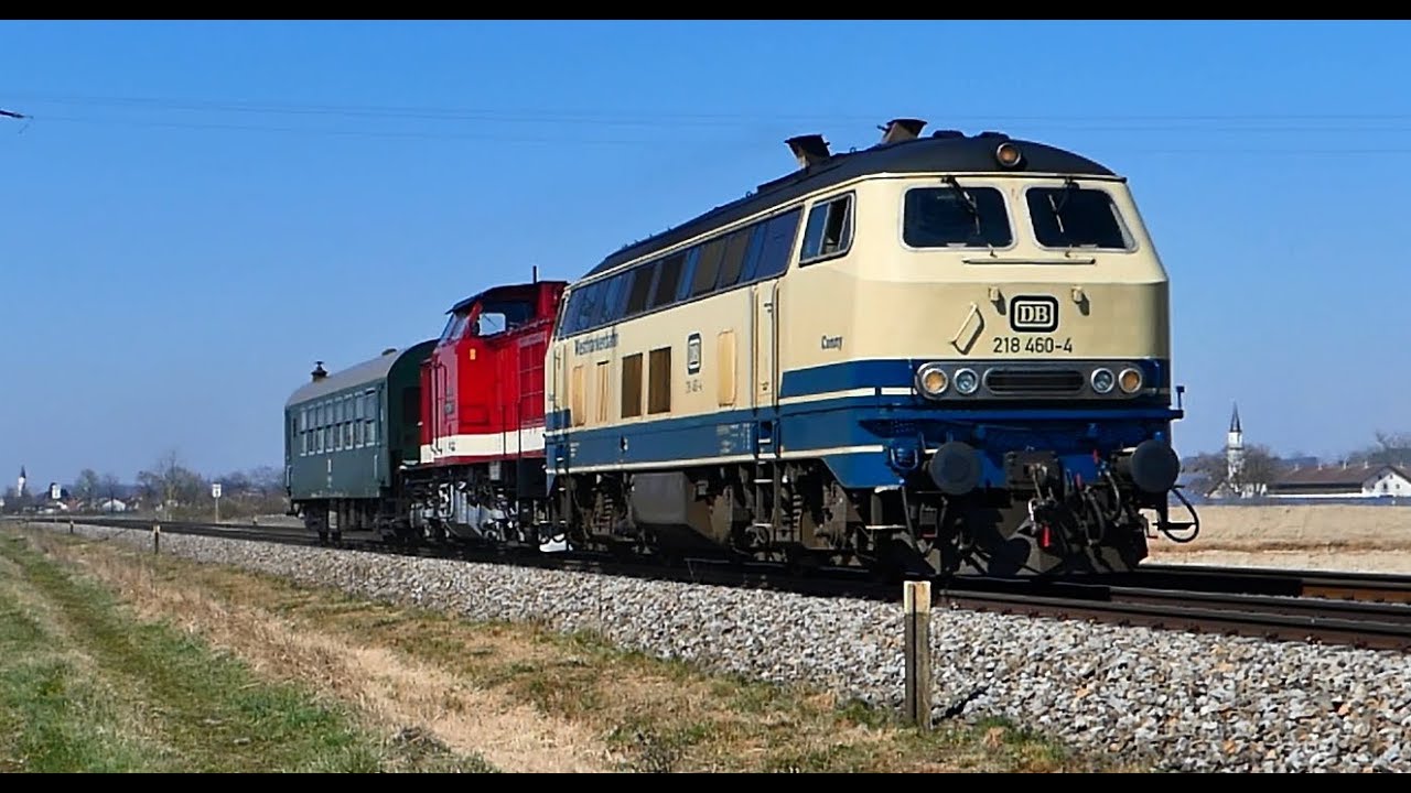 Die Baureihe 218 um München (u.a. mit 218 460, 218 391 uvm.) - YouTube