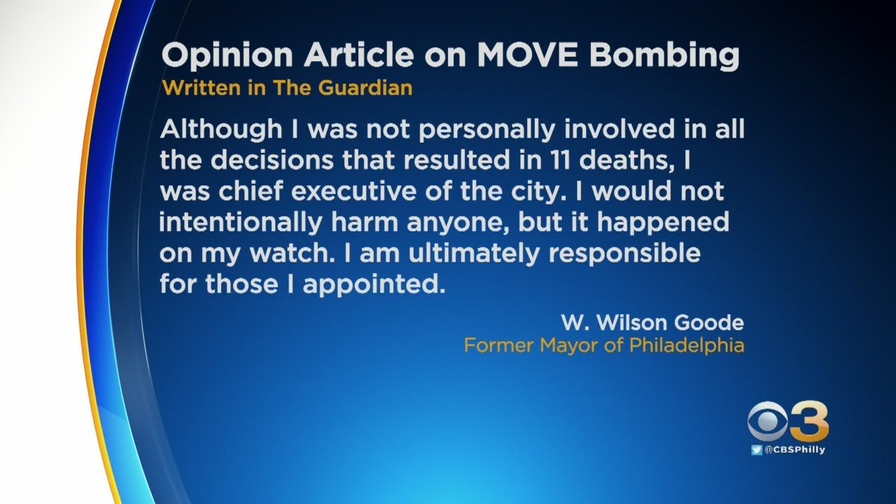 Ex-Mayor Wilson Goode Apologizes For 1985 MOVE Bombing As 35th Anniversary Approaches - YouTube