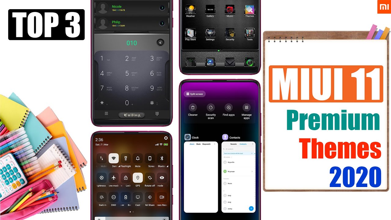 MIUI 11 Top 3 Most Premium Themes with Customized system UI and premium ...