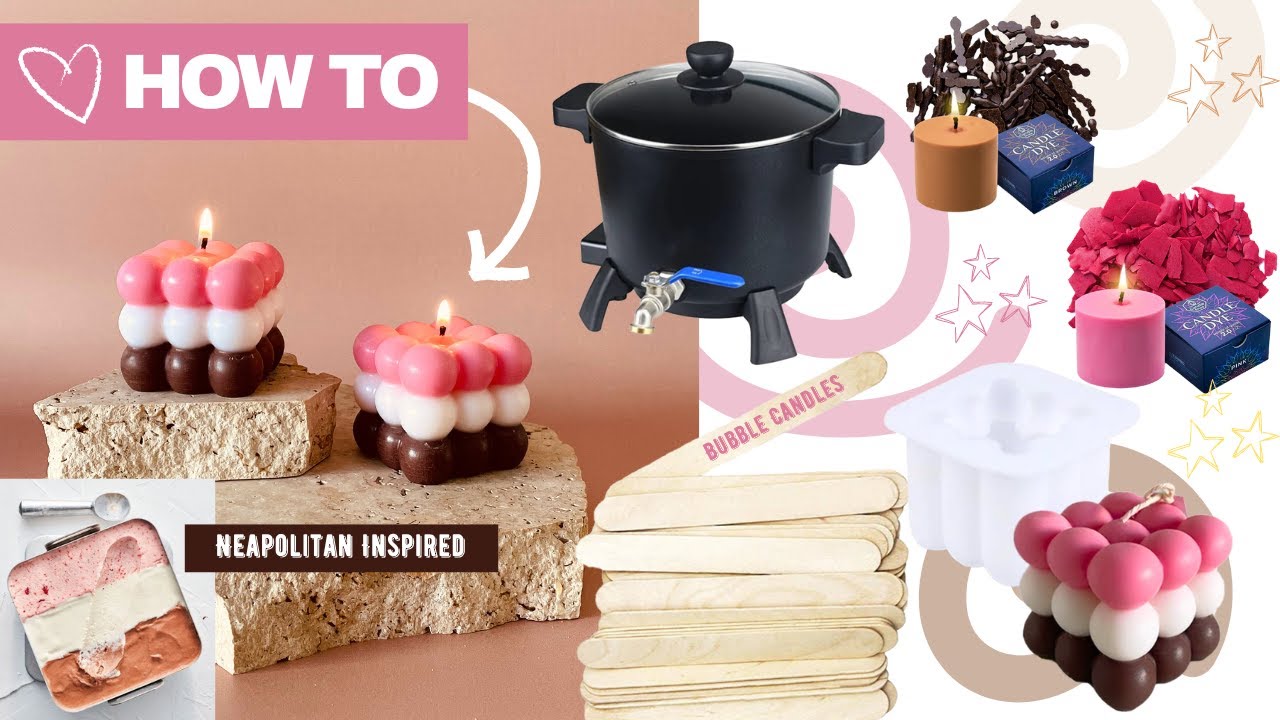 Bubble Candle Tutorial - Neapolitan Style (Full Tutorial) - YouTube