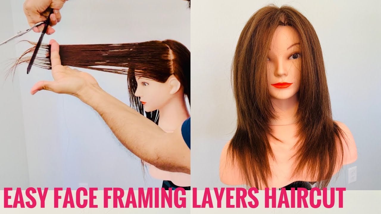 Easy Face Framing Layers Haircut. - YouTube