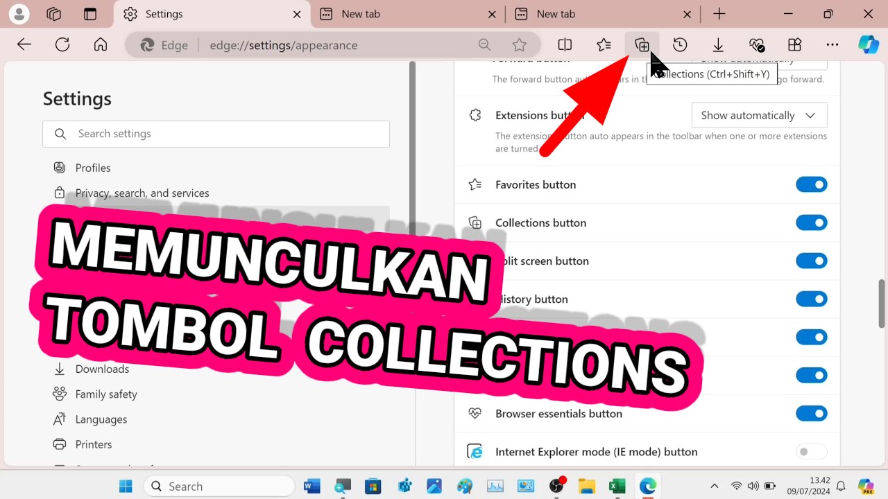 Cara Memunculkan Collections Button (Tombol Collections) di Microsoft ...