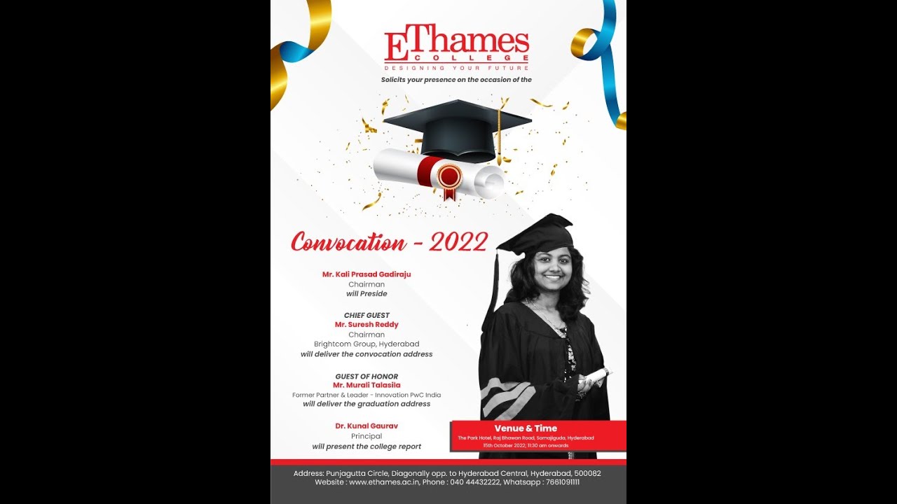 EThames College Convocation 2022 - YouTube