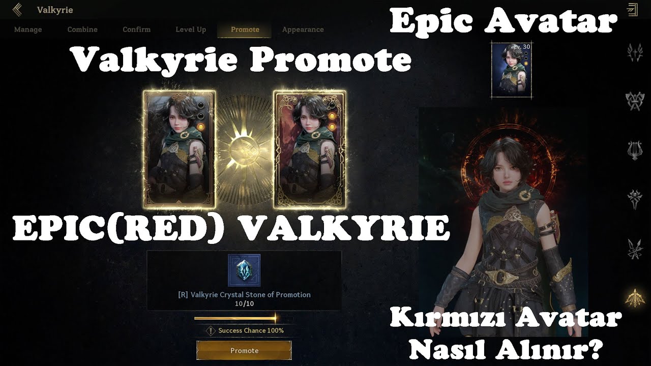 LEGEND OF YMIR | Epic Valkyrie Promote | Kırmızı Avatar Nasıl Alınır ...
