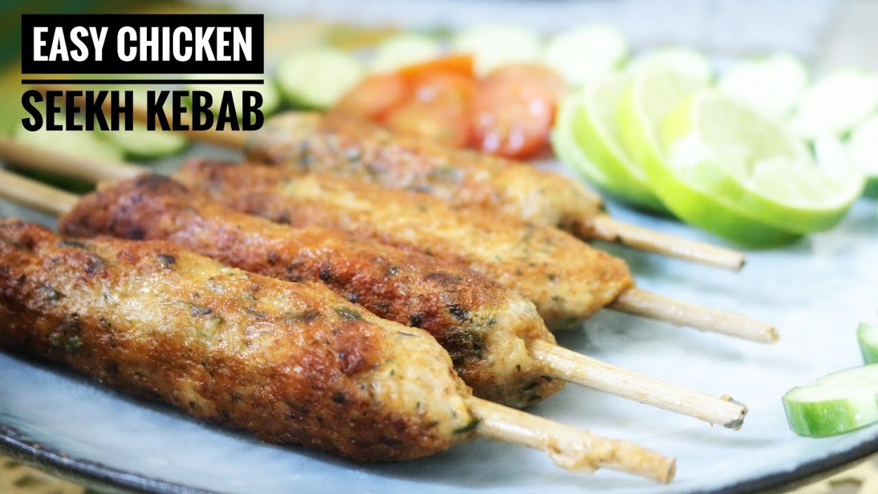 Easy chicken seekh kebab | how to make tasty Chicken skewer kebaab ...