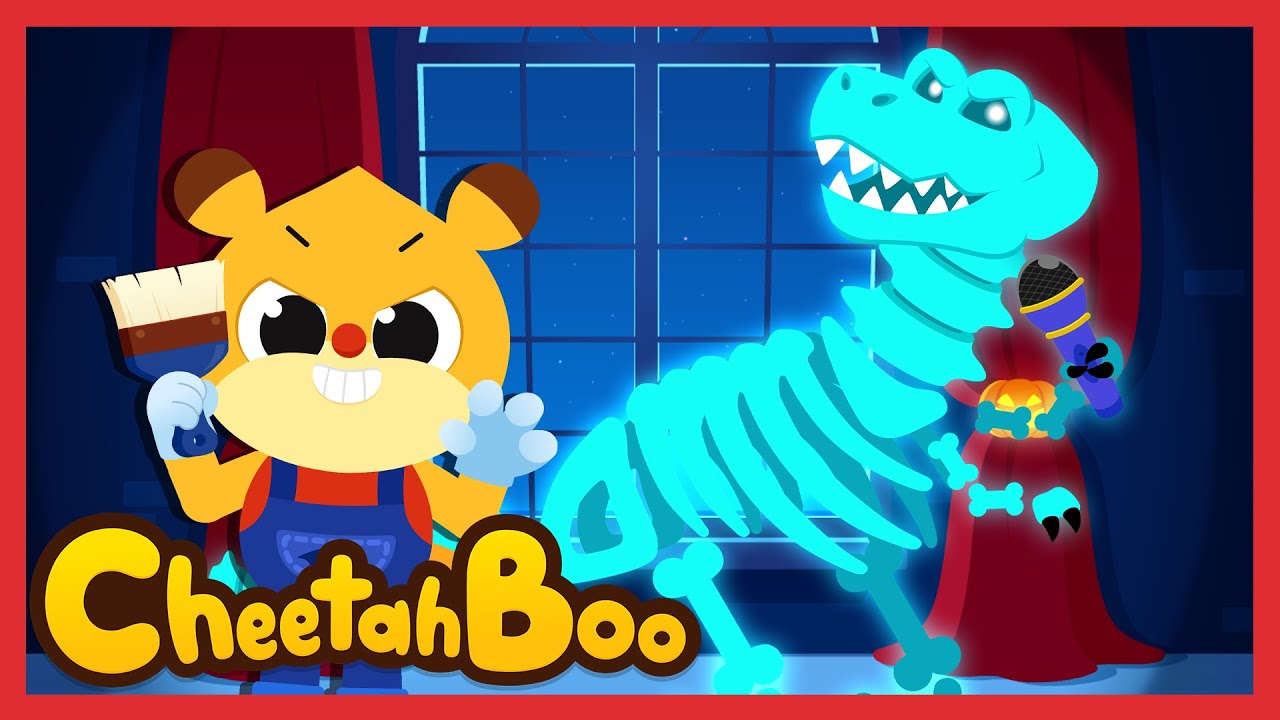 [New🎃] Creak! Creak! Dinosaur Bones! 🦖 | Fossil Coloring🎨 | Halloween ...