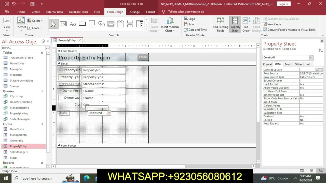 Access 2019 Module 6 End of Module Project 1 || 2019 Module 6 End of Module Project 1 - YouTube