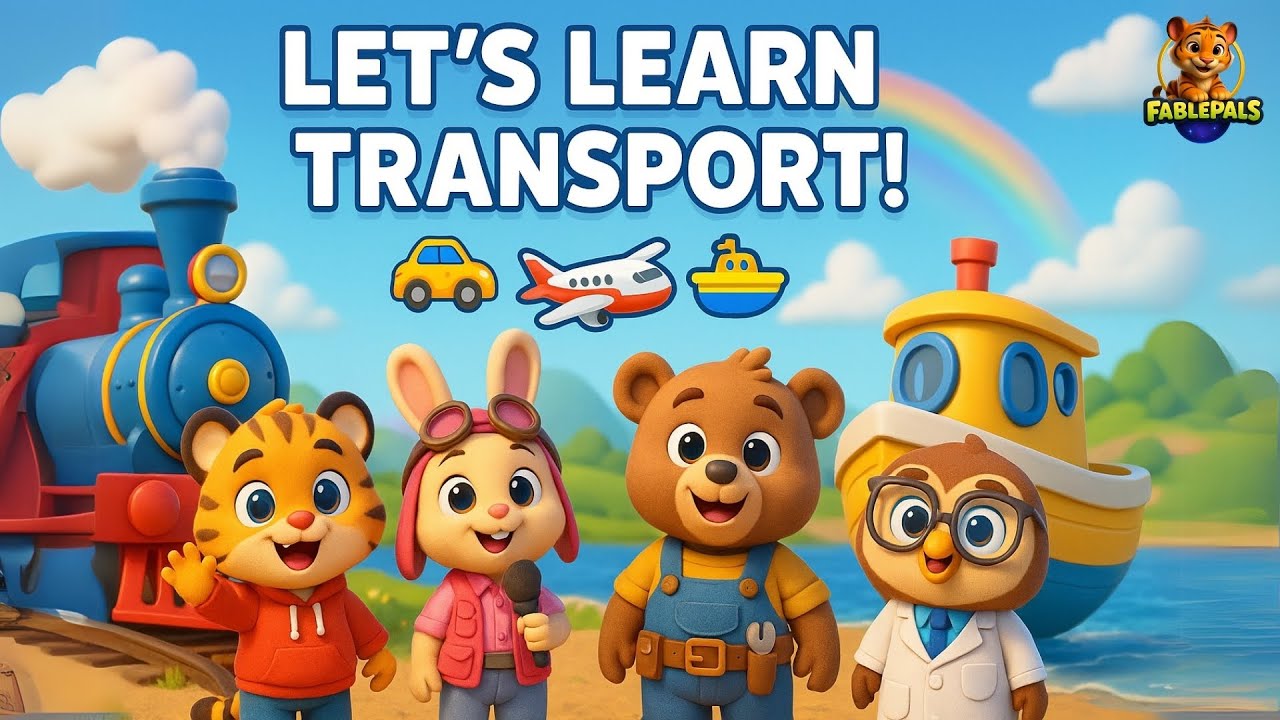 Transportation Learning Video for Toddlers with Sound | Modes of ...