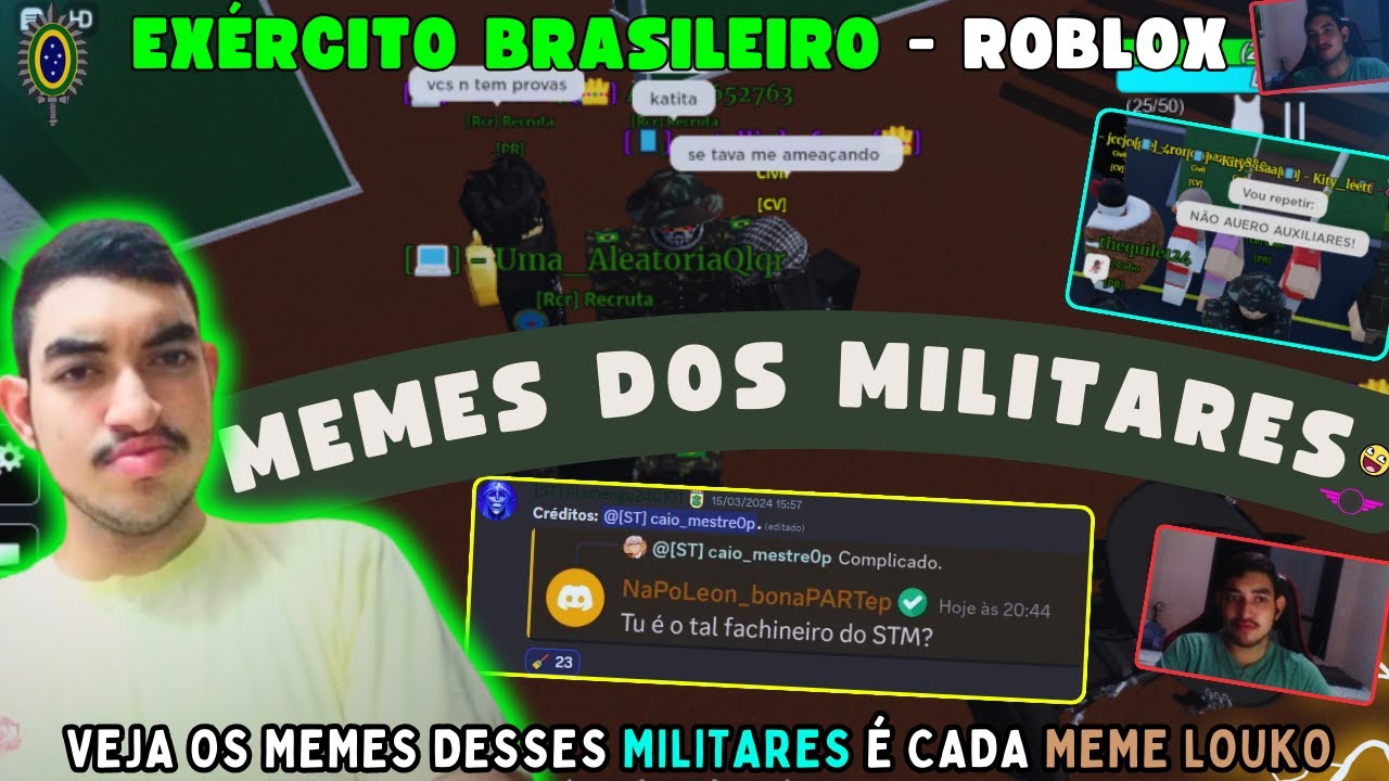 Roblox | ESSES 𝐌𝐈𝐋𝐈𝐓𝐀𝐑𝐄𝐒 zoaram o SUBTENENTE DO STM? ‹ MEMES D EB ...