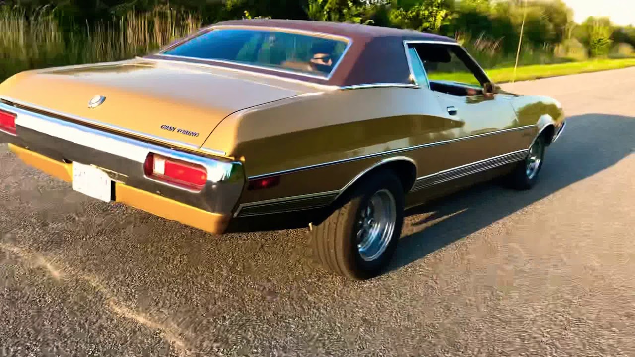 72 ford gran Torino burnout - YouTube