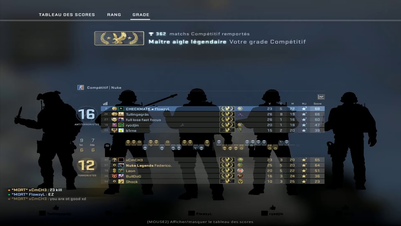 GAMEPLAY RANKED CSGO LEM RETOUR APRES UNE SEMAINE - YouTube
