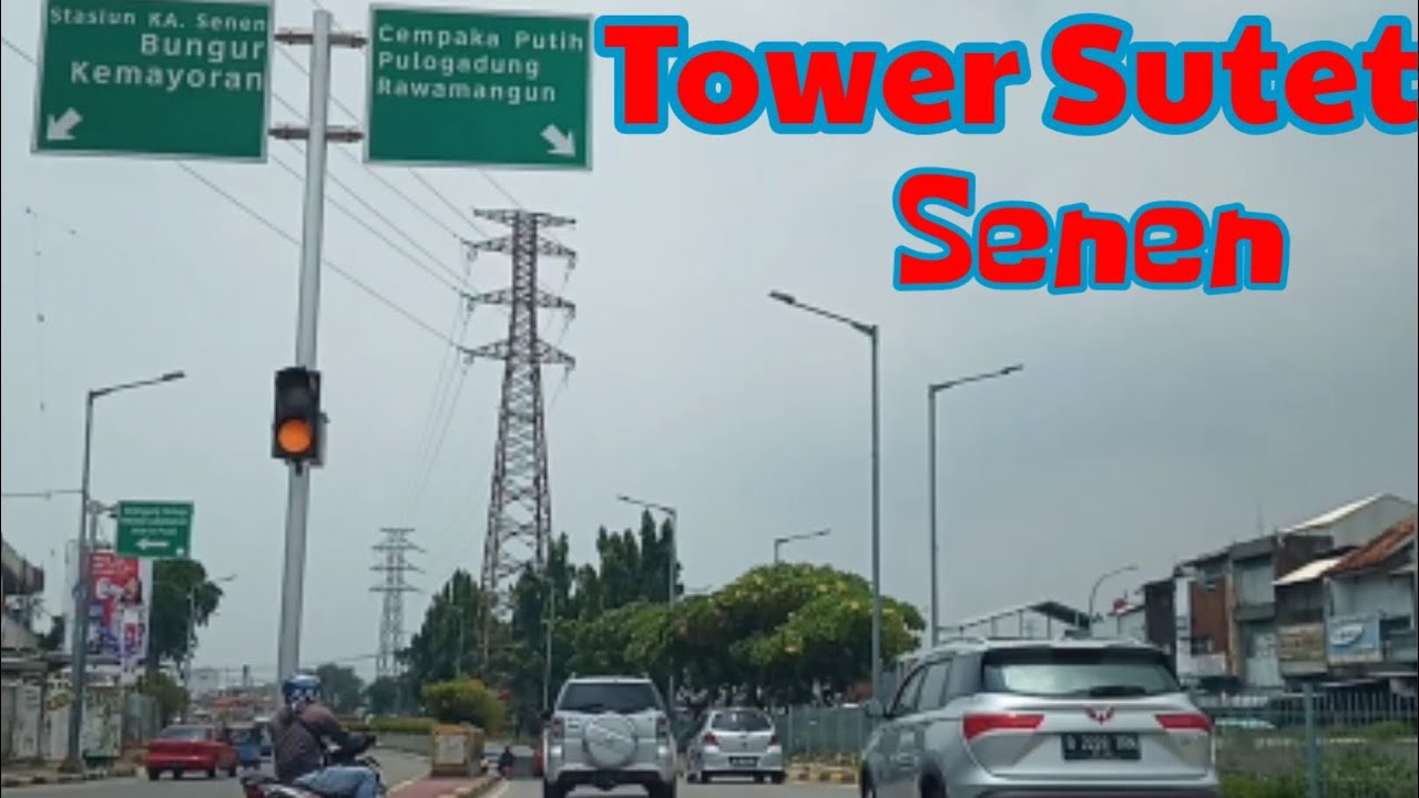 Tower Sutet di Sekitar Senen Jakarta | high voltage powerline tower in ...