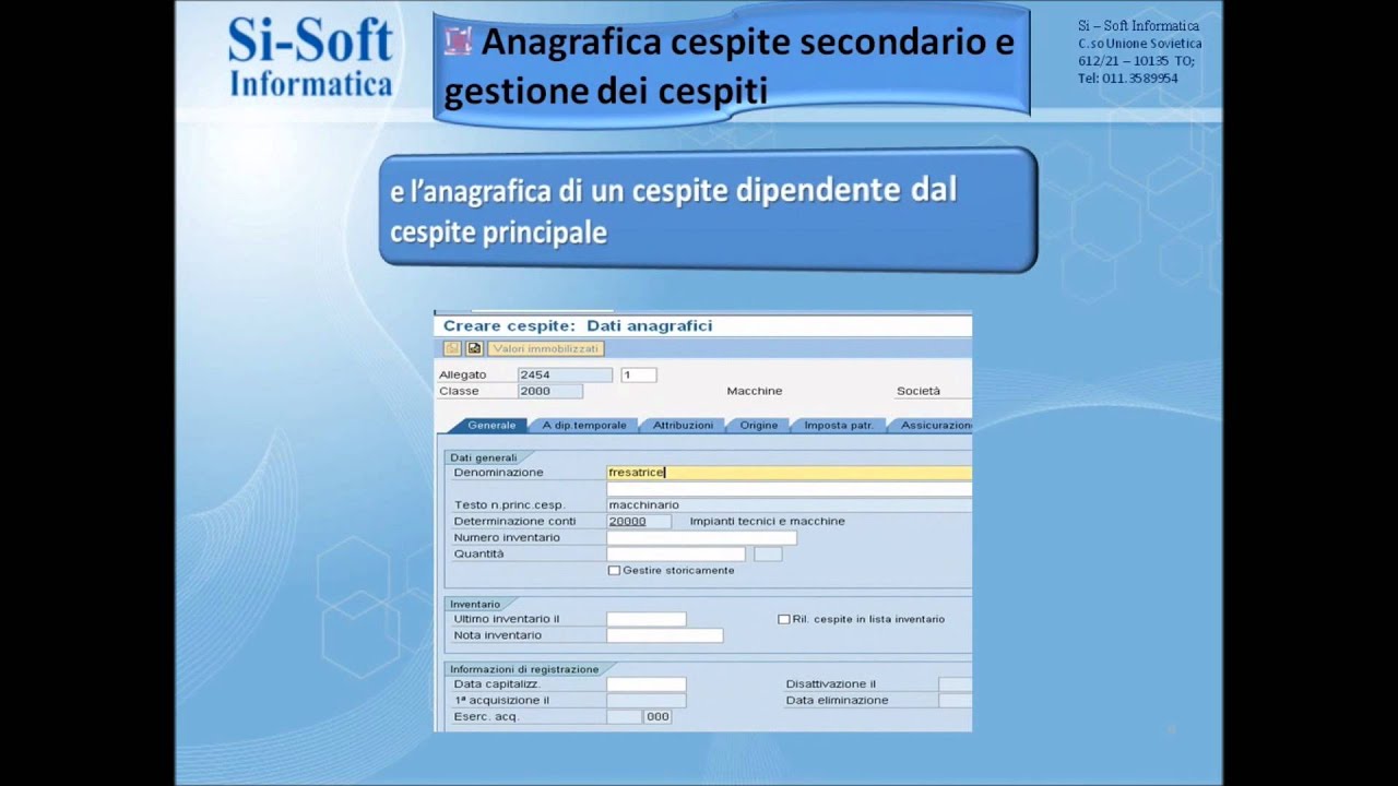 Corso SAP Online FI Cespiti - Si-Soft Informatica - YouTube