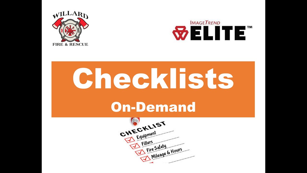 ImageTrend Elite: Checklists On Demand - YouTube