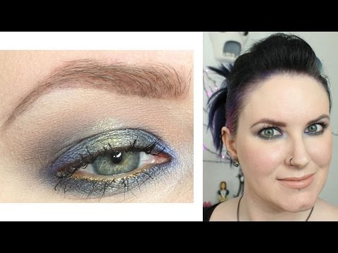 Makeup Geek Blue Green Foiled Tutorial - YouTube