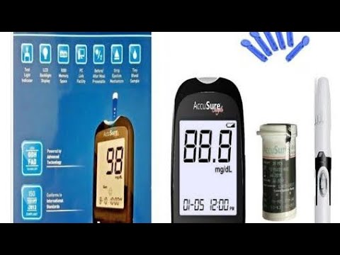 Accu Sure Simple Blood Glucose Monitoring System Review and Unboxing ...