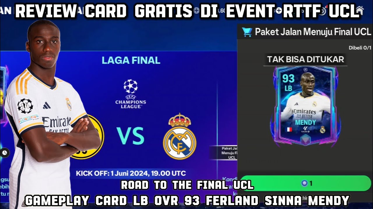 REVIEW GAMEPLAY CARD GRATIS MENDY LB OVR 93 DI EVENT ROAD TO THE FINAL ...